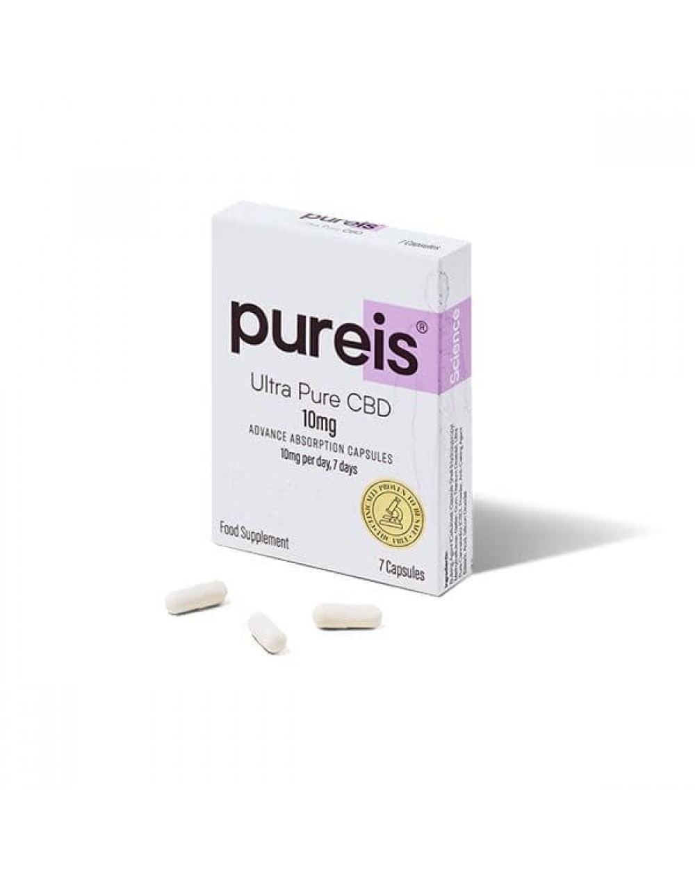 Pureis CBD 10mg CBD Ultra Pure CBD Advanced Absorption Capsules - 7 ...